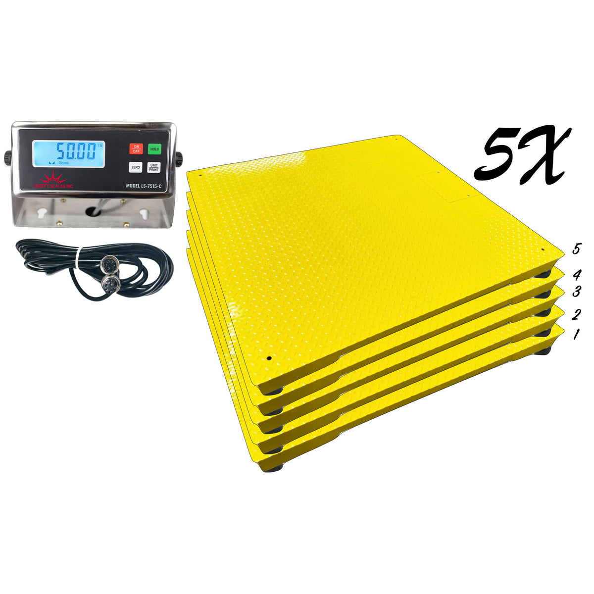 Liberty Multi-pack Floor Scales | LS-700-2x3 | 24" x 36" — Liberty Scales